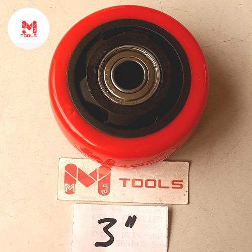 Jual Roda Only 3" - Roda PU 3" Merah - Roda Troli Dobel Bearing - Roda ...