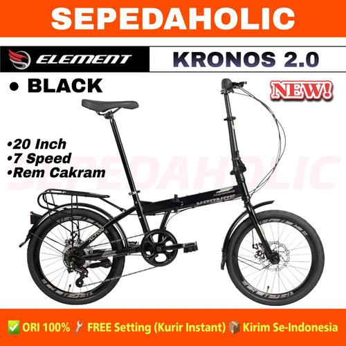 Jual Sepeda Lipat ELEMENT ALTON KRONOS 2.0 Ukuran 20 Inch Boncengan 7 Speed Rem Cakram Folding ...