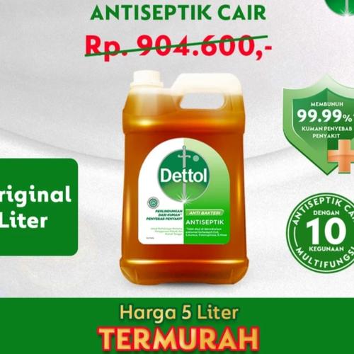 Jual Detol Antiseptik Liquid 5 liter Dirigen| Galon | Detol Antiseptic ...