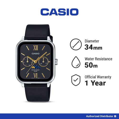 Promo Casio General MTP-M305L-1A2VDF Jam Tangan Pria Analog Moon Phase ...