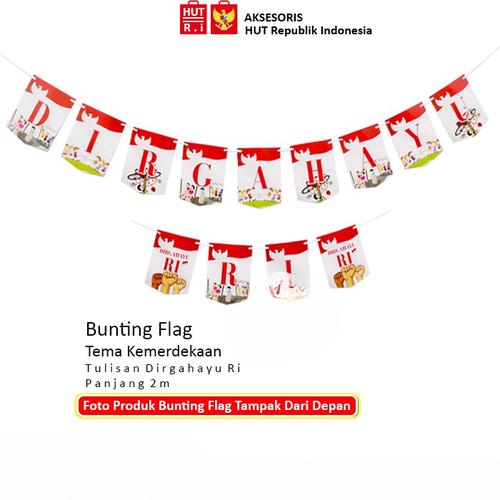 Jual Banner Dirgahayu RI Bunting Flag Merah Putih Kemerdekaan 17 ...