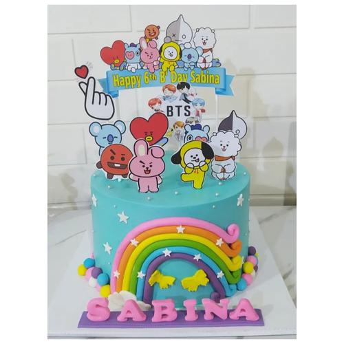 Jual BT21 Cake Topper / Kue Ulang Tahun BT21 Topper / Kue Ultah Custom ...