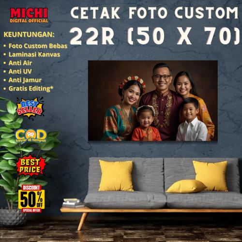 Jual CETAK FOTO CUSTOM 22R 50X70 CM & BINGKAI MDF / FRAME BLOCK ANTI ...
