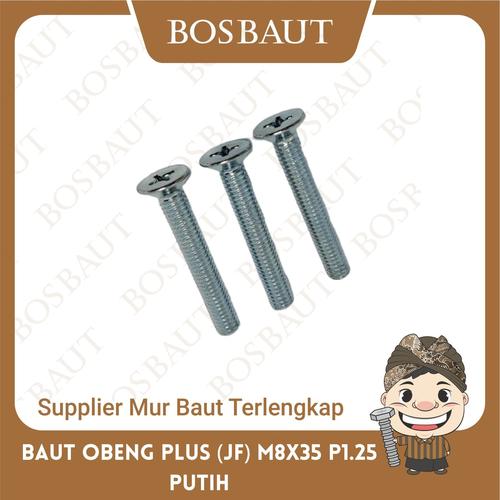 Jual Baut JF, Baut Obeng Plus Ukuran M8X35 P1.25 Besi Putih - Kota ...