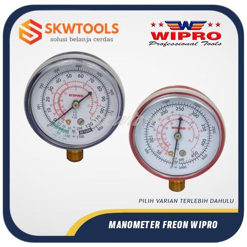 Jual Freon Pressure Gauge - Manometer Freon Wipro - Meteran Manifold ...