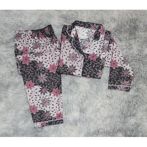 Promo Piyama Baju Tidur Wanita Batik Lengan Panjang set pajamas cewek ...