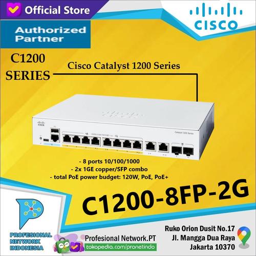 Promo CISCO Catalyst 1200 8-port GE, Full PoE, 2x1G Combo Switch C1200 ...