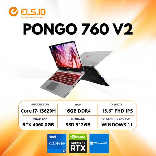 Promo Axioo Pongo 760 V2 Intel i7-13620H 16GB SSD 512GB RTX4060 15.6 ...