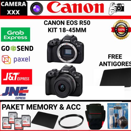 Jual CANON EOS R50 KIT 18-45MM / CANON EOS R50 BODY ONLY - KIT 18-45MM ...