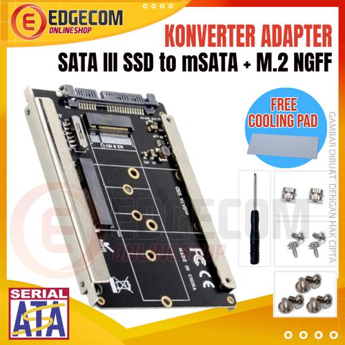 Jual Casing External SSD M.2 NGFF + MSATA to SATA III Adapter - Jakarta ...