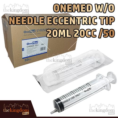 Jual Onemed Disposable Syringe without Eccentric Tip 20ml 20cc /50 Box ...