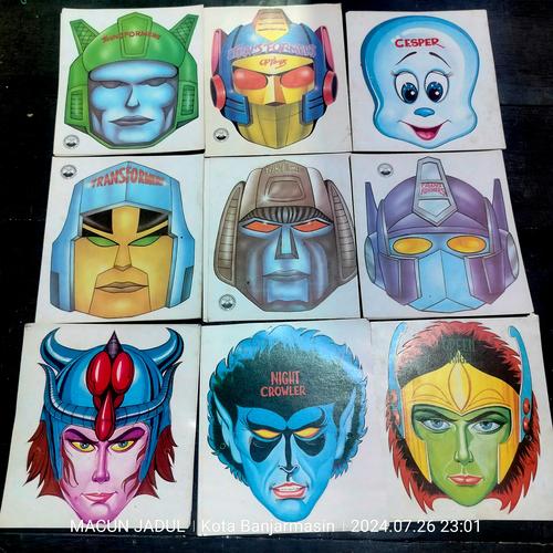 Jual Topeng kertas era90an,Topeng Jadul motif lukis - Putih - Kota ...