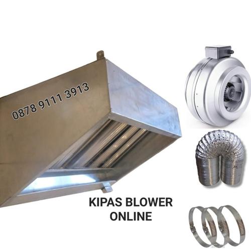 Jual PAKET Set blower cooker hood 1,2 meter exhaust kitchen hood 120cm ...