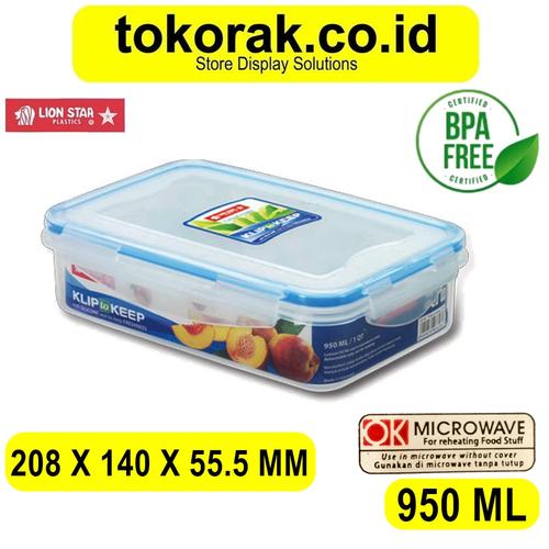 Jual LION STAR KLIP TO KEEP 1301 KP 67 950 ML KOTAK MAKAN PLASTIK KP67 950ML TOPLES TEMPAT ...