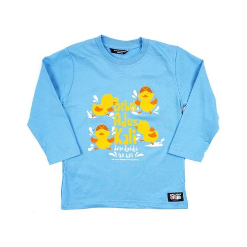 Promo Kaos Dagadu Bocah Adik Official Bebek Adus Kali - Azura Blue ...