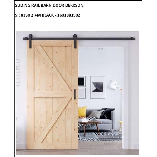 Jual SLIDING RAIL BARN DOOR DEKKSON SR 8150 2.4M BLACK Set Roda Sliding ...