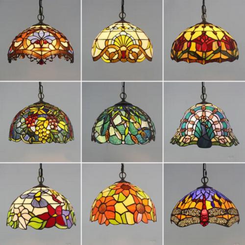 Jual Lampu Gantung Tiffany Vintage 30CM Lampu Gantung Kaca Buatan ...