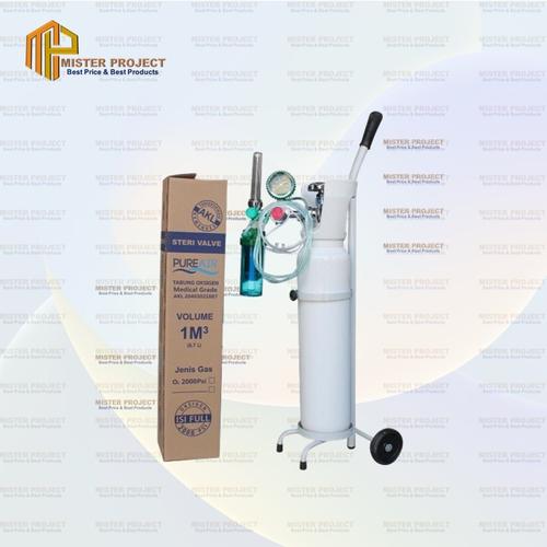 Promo TABUNG OKSIGEN O2 MEDIS 1M3 PAKET LENGKAP ISI FULL OXYGEN RUMAH ...