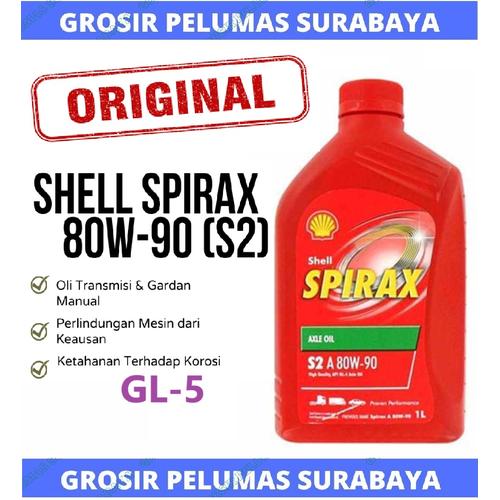 Jual Oli Original Scan Shell Spirax S2 A 80W-90 GL5 1liter Gear ...