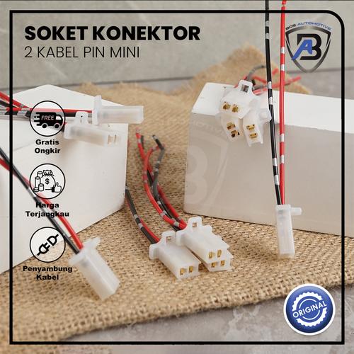 Jual Soket Sambung 2 Pin Kecil / Mini Socket Kabel Konektor Mobil Motor ...