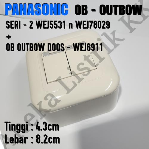 Jual PANASONIC OB OUTBOW SAKLAR SERI DOUBLE DOBEL WEJ5531 PLUS OB DOOS ...