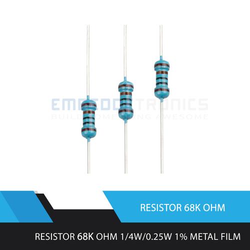Jual RESISTOR 68K OHM 1/4W/0.25W 1% METAL FILM (10 PCS) - Kota Batam ...