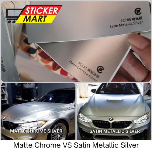 Jual Stickermart Sticker Mobil Premium Silver Satin Metallic Matte ...