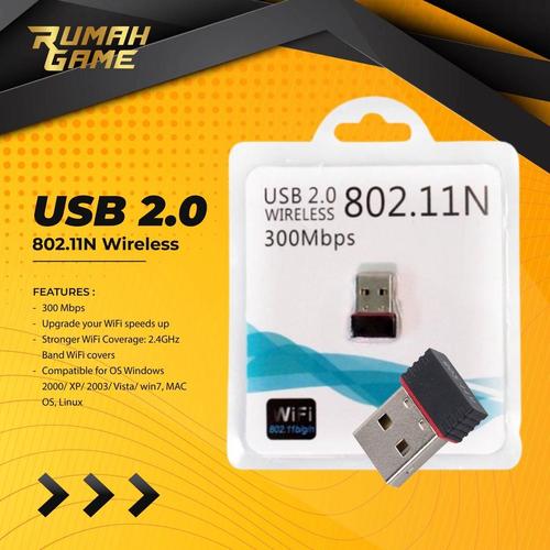 Jual USB WIFI RECEIVER / Wireless Adapter 802.11N 300MBPS USB 2.0 Dongle Usb Wifi Laptop Pc ...