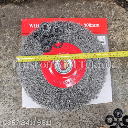 Jual Wire Wheel Brush 12 Inch / Sikat Kawat Baja Piring 300 Mm ...