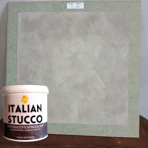 Jual Cat motif semen ekspos italian stucco paint - seal grey - 5 kg ...