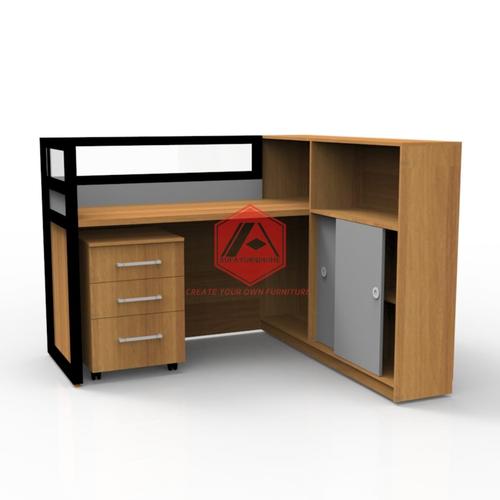 Jual Meja Kantor Kerja Letter L partisi Sekat Kubikal Workstation Murah ...