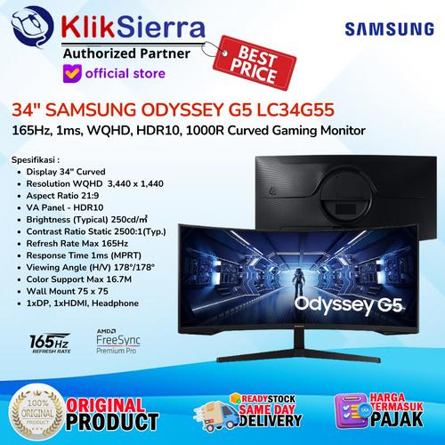 Jual SAMSUNG ODYSSEY G5 LC34G55 34" Curved Gaming Monitor WQHD 165Hz ...