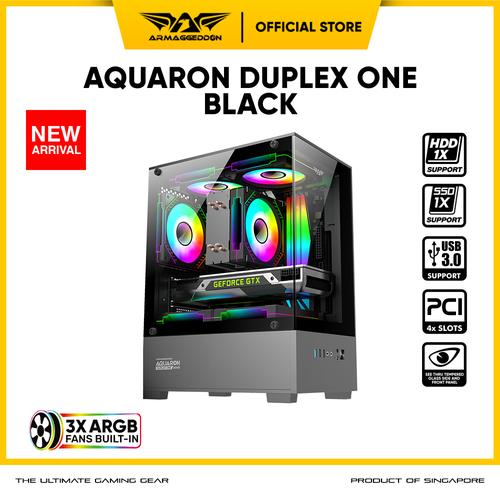 Promo Casing Gaming Armaggeddon Aquaron Duplex ONE ARGB M-ATX with ...