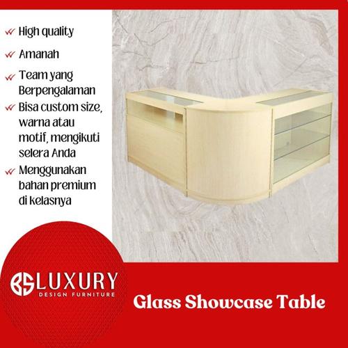 Jual Meja Kasir Rak Etalase Toko Showcase Table Meja Display Premium ...