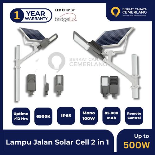 Jual Lampu Jalan Solar PJU 2 IN 1 100W 200W 300W 400W 500W Solar Cell ...