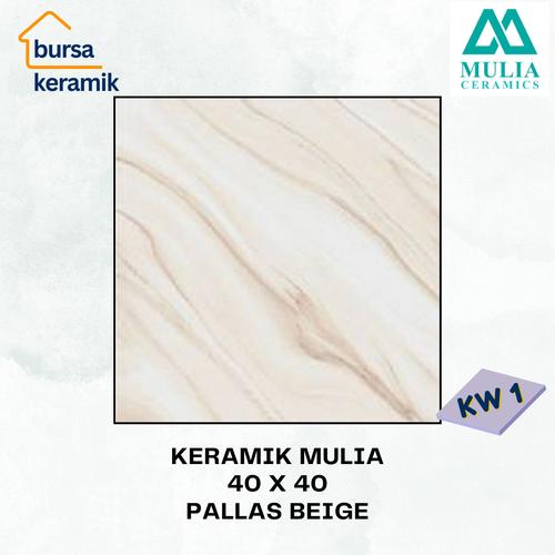 Jual Keramik Lantai Mulia Tile 40x40 Pallas Beige KW 1 - Kab. Bekasi ...