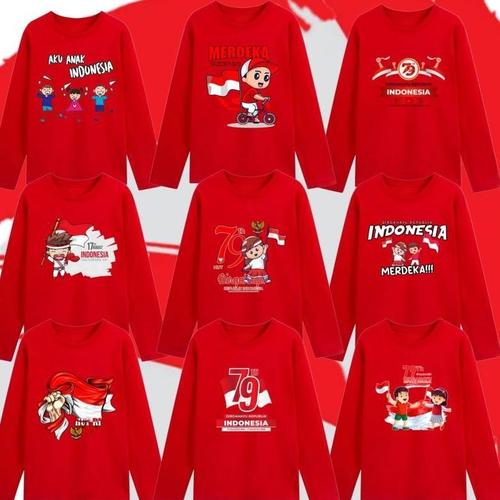 Jual Baju Kaos LENGAN PANJANG Remaja/Dewasa EDISI MERAH KEMERDEKAAN ...