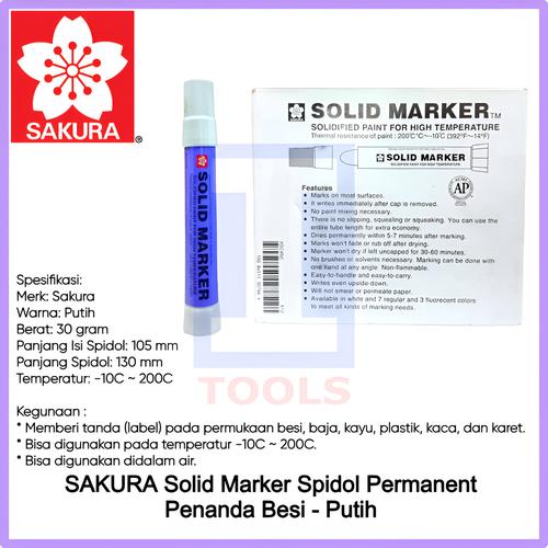 Jual SAKURA Solid Marker Spidol Permanent Penanda Besi - Putih ...
