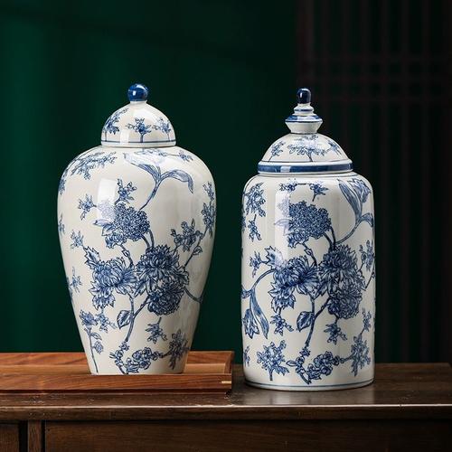 Jual Pajangan Vas Guci Keramik / Floral Spur Chinoseries Temple Jar ...