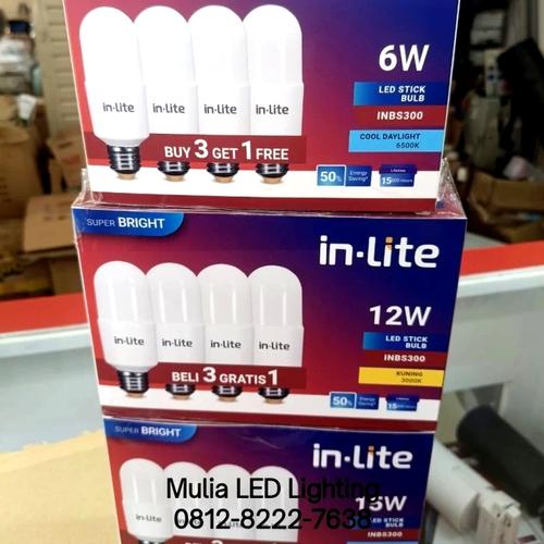 Jual Inlite Lampu Stik, Stick Bulb LED Paket Beli 3 Gratis 1 Fitting ...