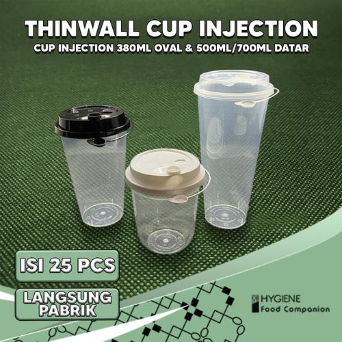 Promo Cup PP Injection Oval 380ml 12oz & Datar 500ml 16oz & 700ml 24oz ...