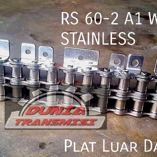 Jual ROLLER CHAIN RS 60-2 A1 WA1 SS RANTAI STAINLESS RS 60 PLAT LUAR ...