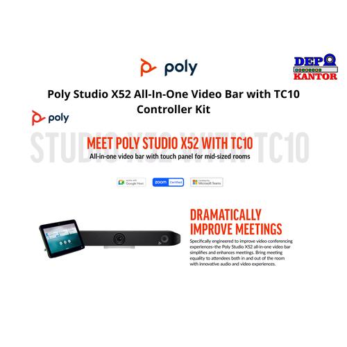 Jual Poly Studio X52 All-In-One Video Bar with TC10 Controller Kit ...