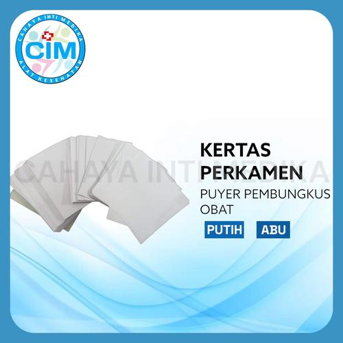 Jual Kertas Perkamen Obat Puyer Warna Abu Buram - Putih - Kota ...