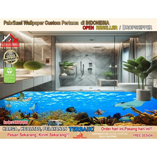 Jual Sticker Lantai Custom 3D Under Sea | Sticker Sea | Wallsticker ...
