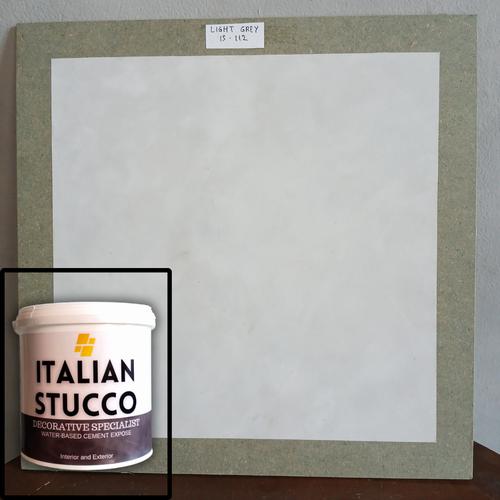 Promo Cat motif semen ekspos italian stucco paint - light grey- 5 kg ...