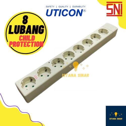 Jual Stop Kontak Arde Uticon 8 Lubang CP Terminal Kuningan / Colokan ...