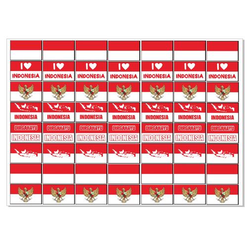 Promo Stiker Pipi Bendera Indonesia Tempelan Pipi Merah Putih Agustusan ...