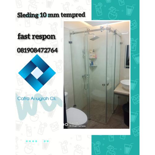 Jual Shower Box Pembatas Kamar Mandi Kaca Tempered Pintu Sliding Double ...