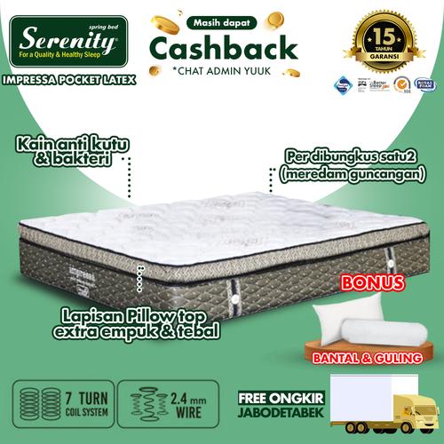 Promo Serenity Hanya Kasur Spring Bed Impressa Pocket Latex 200x200 ...